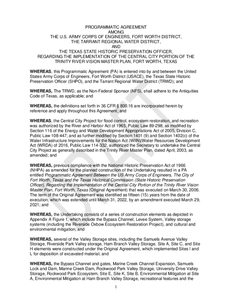 Fillable Online Appendix S Programmatic Agreement and Record of Tribal ...