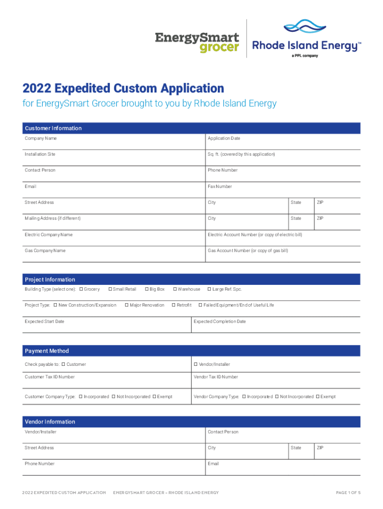 Fillable Online Rhode Island Energy Retrofit Program Custom Application ...