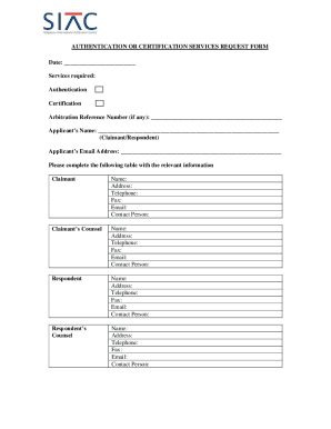 Fillable Online Authentication or Certification Services Request Form ...