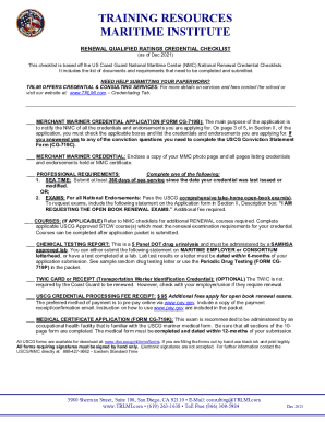 Fillable Online USCG Forms & Checklists Fax Email Print - pdfFiller