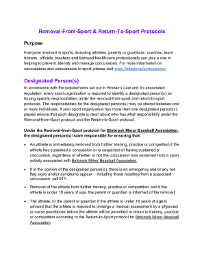 Fillable Online Sample Removal-From-Sport & Return-To-Sport Protocols ...