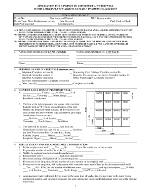Fillable Online Variance Request for New Water Well in a Stay ... Fax ...