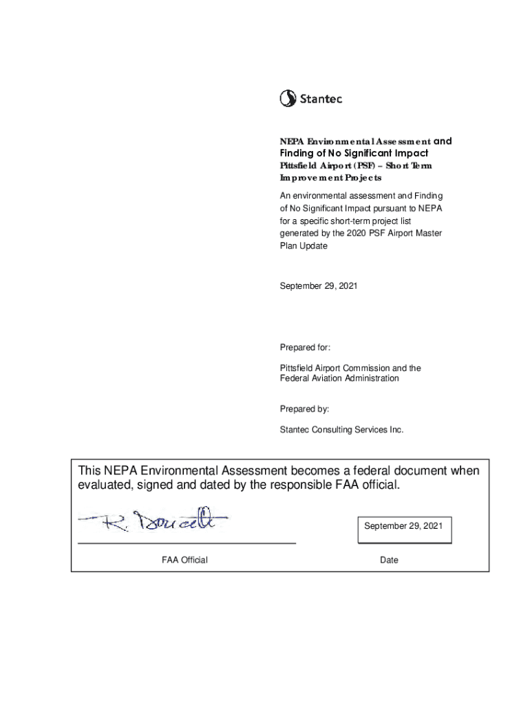 Fillable Online finding of no significant impact - for the ...