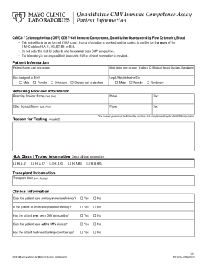 Fillable Online MCLQuantitative CMV Immune Competence Assay Patient ...