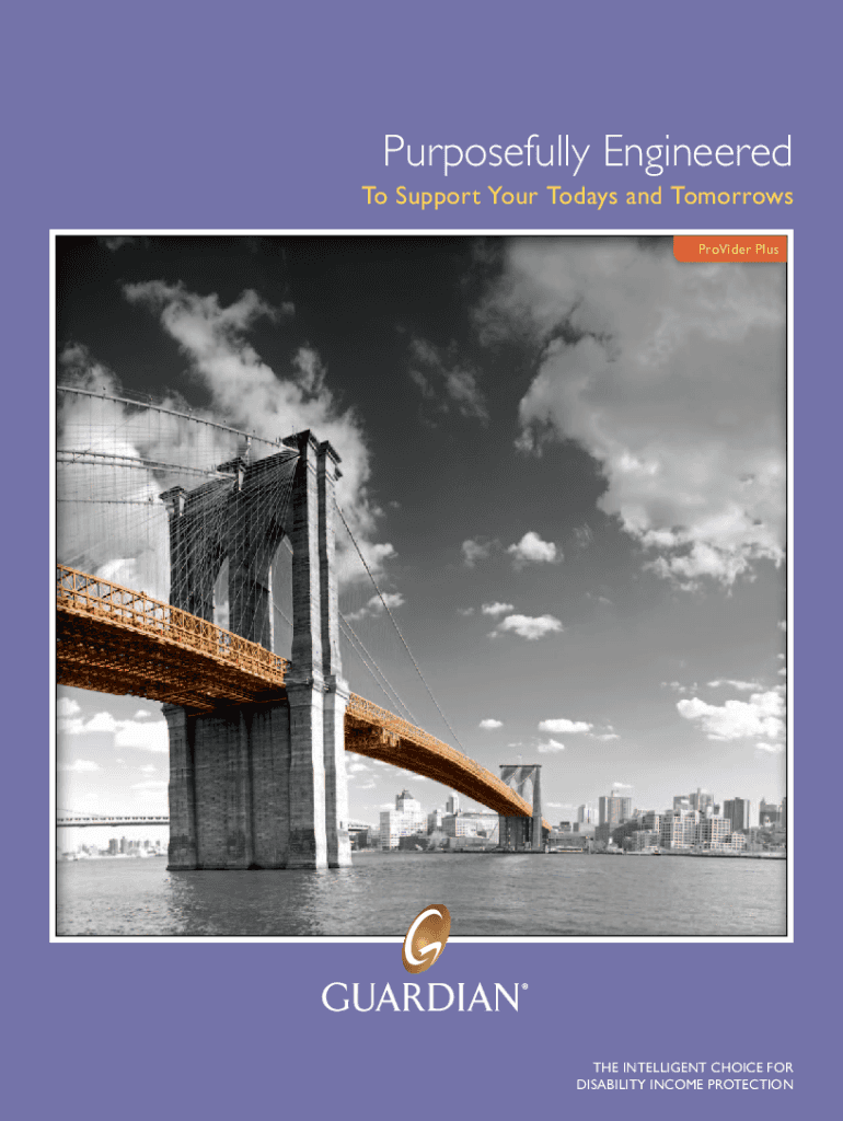 Fillable Online The Guardian Disability Insurance ProductProvider ...