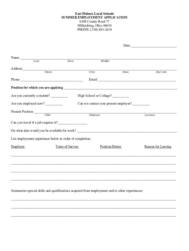 Fillable Online PUBLIC NOTICEEast Holmes Local School District Fax Email Print - pdfFiller