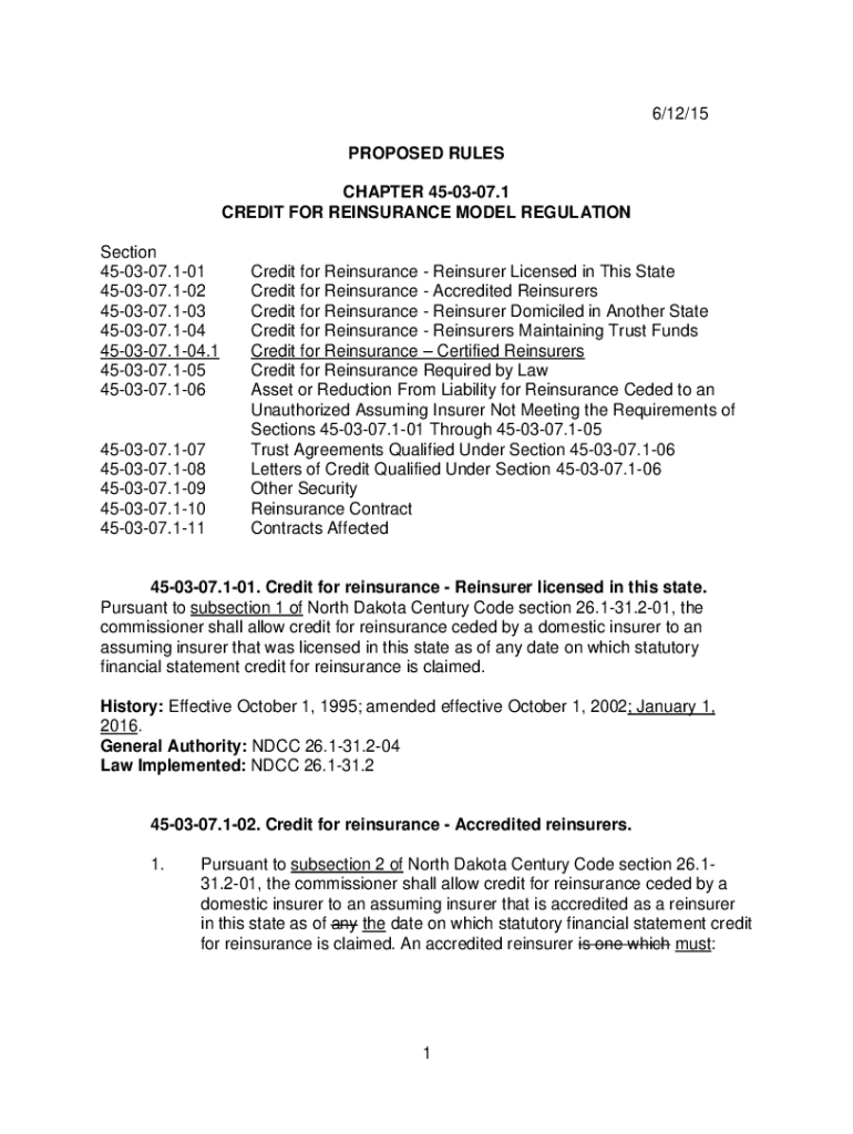 Fillable Online Proposed Rules - Credit for Reinsurance Model ...