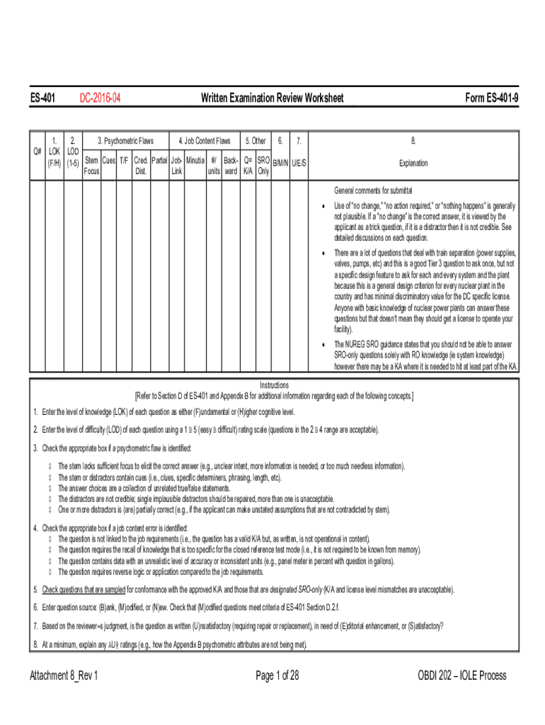 Fillable Online Written Examination Sample - Fill Online, Printable ...