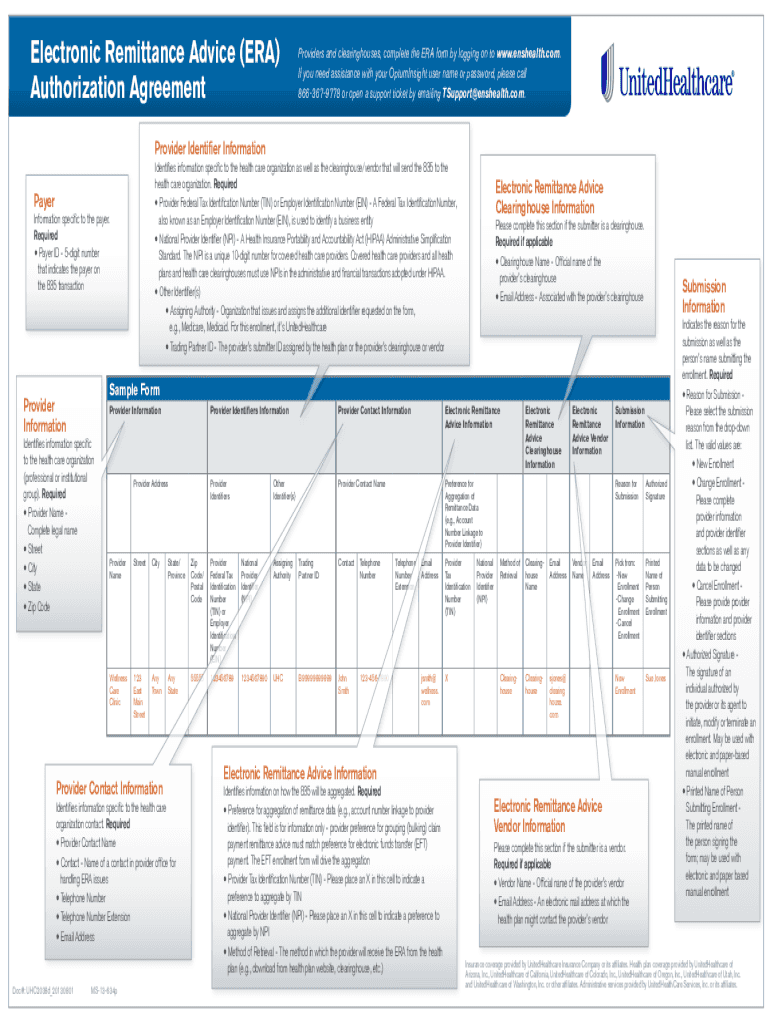 Fillable Online ERA Authorization Agreement Form Fax Email Print ... Fillable Online ERA Authorization Agreement Form Fax Email Print ...