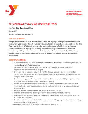Fillable Online CEO Job Description Sample Fax Email Print - pdfFiller