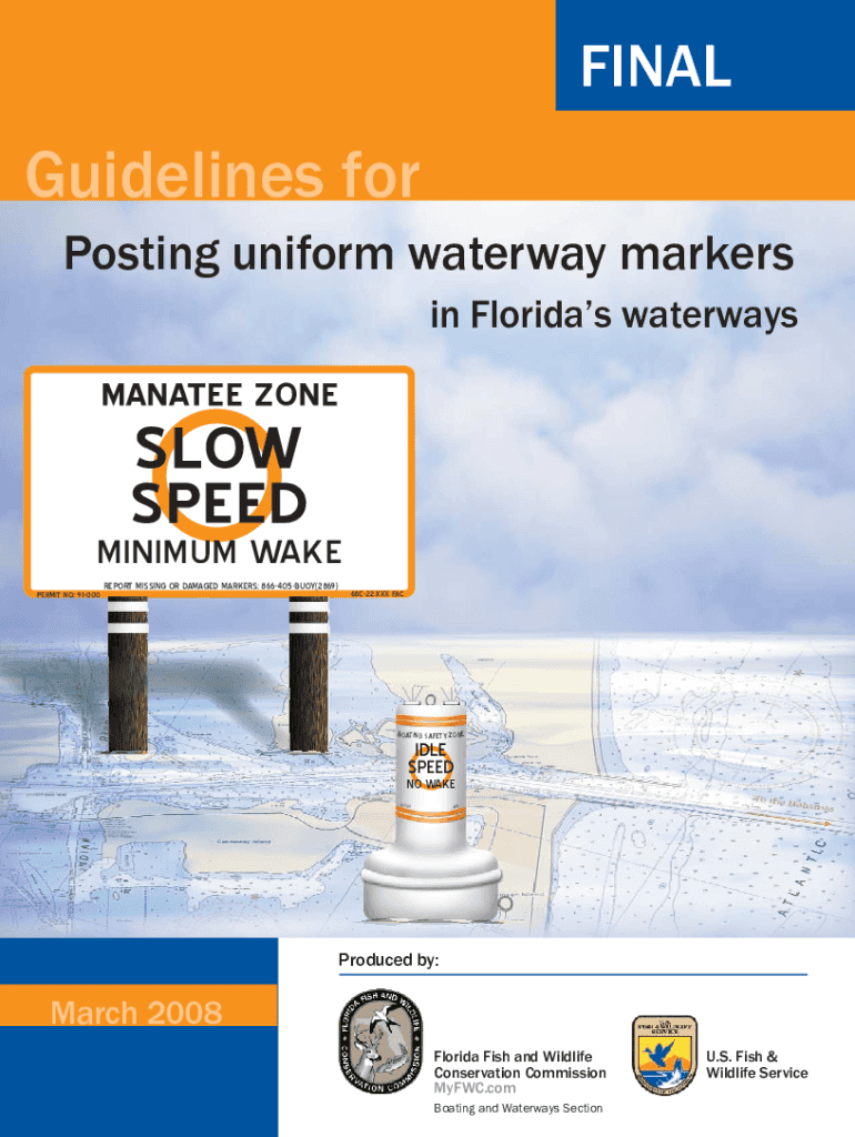 Fillable Online Guidelines for posting uniform waterway markers in ...
