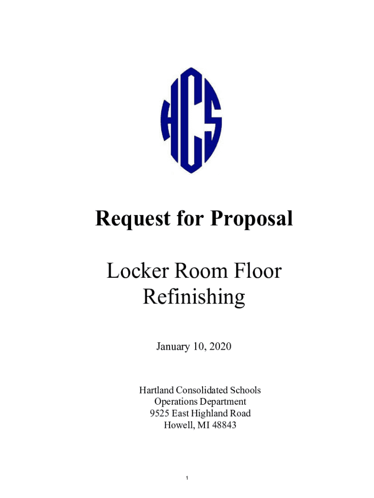 Fillable Online Request for Proposal Locker Room Floor Refinishing Fax Email Print - pdfFiller