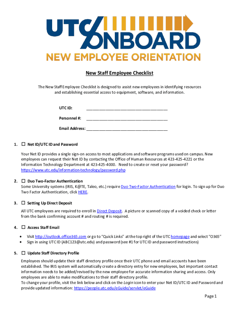 Fillable Online IT Onboarding Checklist: How to Set Up New Hires for ...