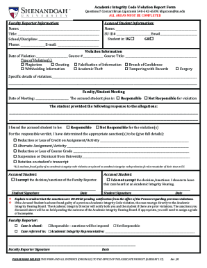 Fillable Online Academic-Integrity-Code-Violation-Report-Form-September ...