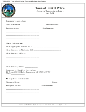 Fillable Online APPLICATION FOR ALARM SYSTEM PERMIT Fax Email Print - pdfFiller