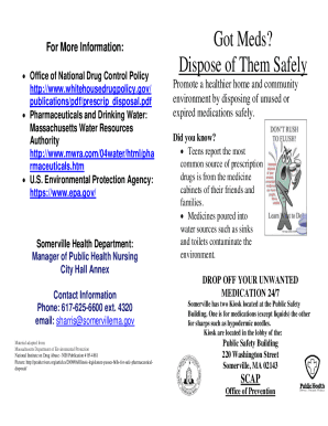 Fillable Online Pharmwaste White House Drug Disposal Policy with list ...