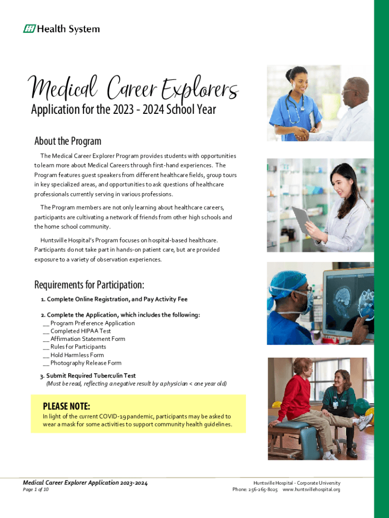 Fillable Online High School Career Exploration ProgramCareers at HMH ...