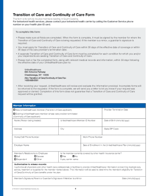 Fillable Online Transition of Care/Continuity of Care Application Fax ...