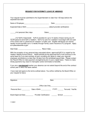 Fillable Online Parental Leave Request Form Fax Email Print - pdfFiller