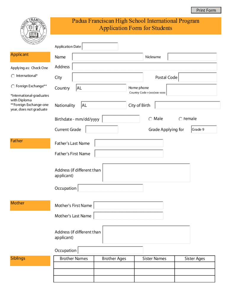 Fillable Online International Admissions Application Forms Fax Email Print - pdfFiller