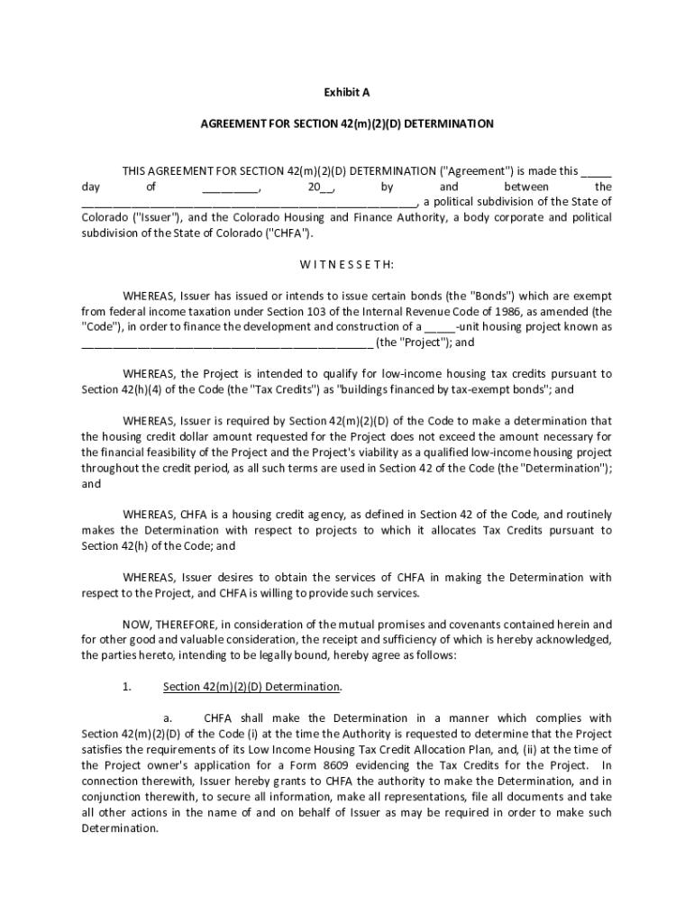 Fillable Online AGREEMENT FOR SECTION 42(m)(2)(D) DETERMINATION Fax ...