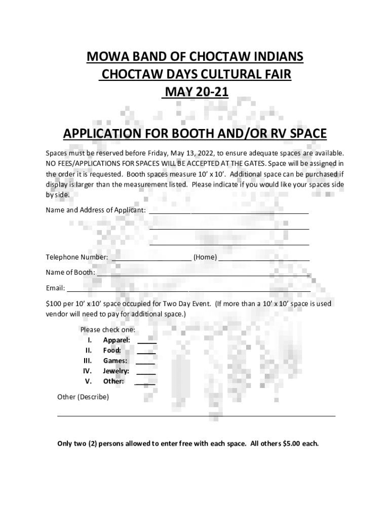 Fillable Online mississippi band of choctaw indians - tribal ...