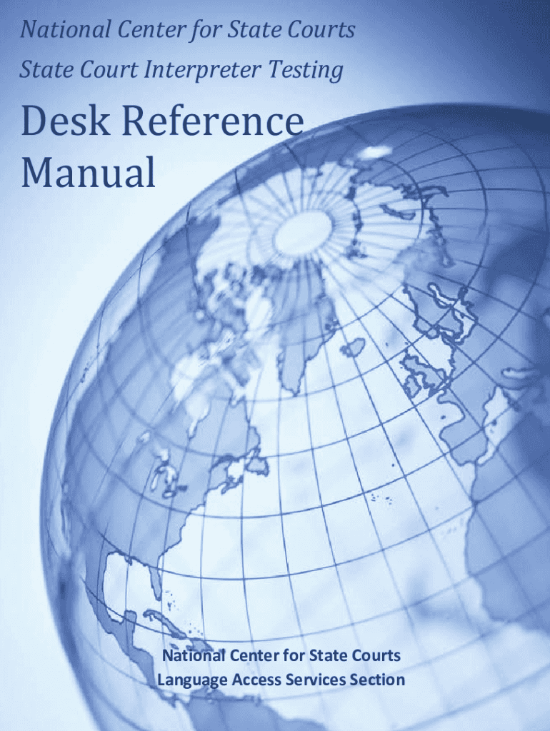 Fillable Online Exhibit 1 Interpreter Testing Desk Reference Manual Fax ...
