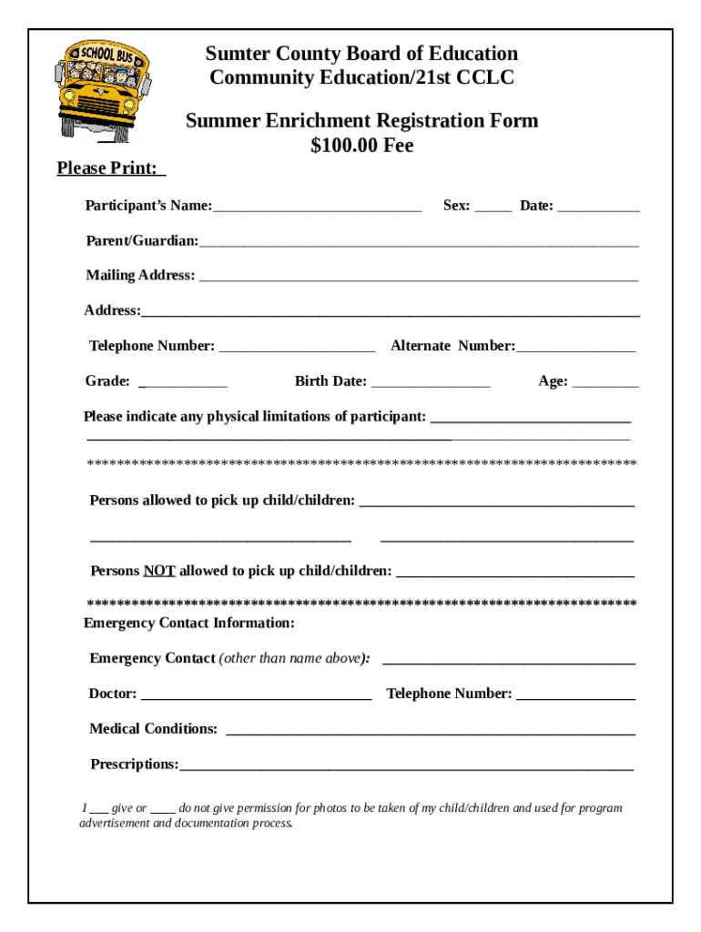 Community Education/21st CCLC Doc Template | pdfFiller