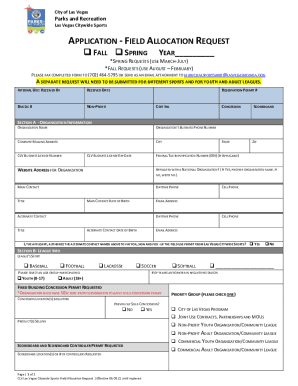 Fillable Online Field Allocations Request Forms Fax Email Print - pdfFiller