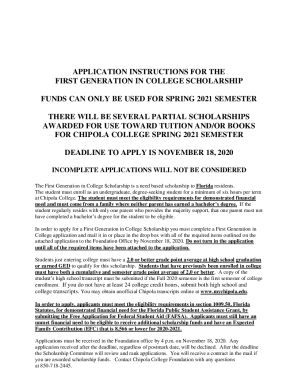 Fillable Online first-generation-scholarship-application- ... Fax Email Print - pdfFiller