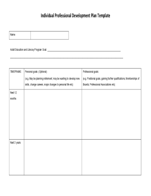 Fillable Online The Individual Professional Development Plan (IPDP) Fax ...