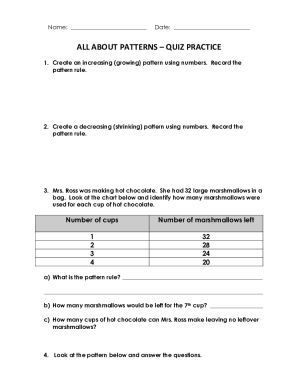 Fillable Online Understanding Patterns: Increasing and Decreasing ...