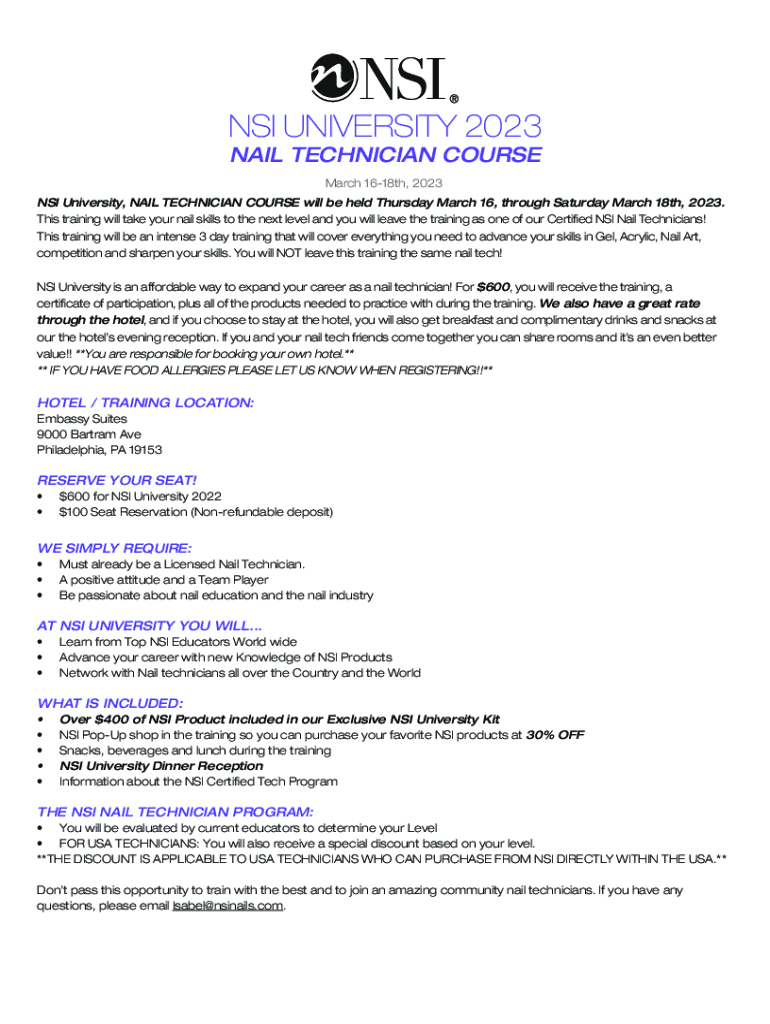 Fillable Online Program: Nail Technician, Certificate of Completion Fax ...