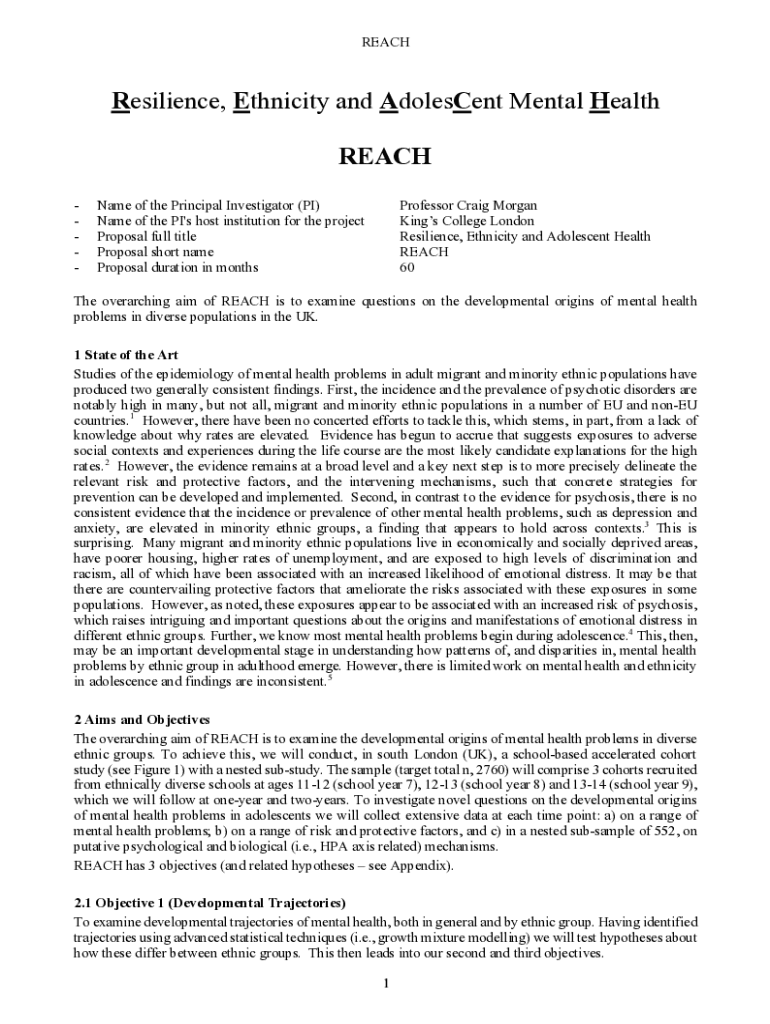 Fillable Online The GOSH Top Child & Adolescent Health Problems Study ...