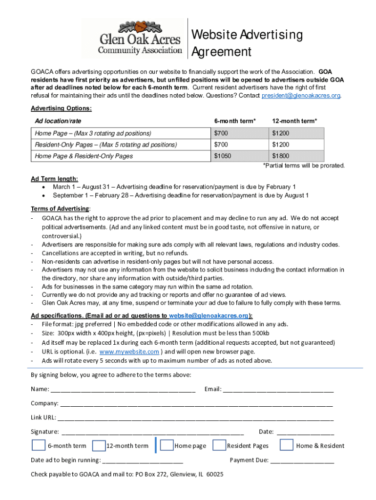 Fillable Online Lease and Concession Contract for Advertising Services ...