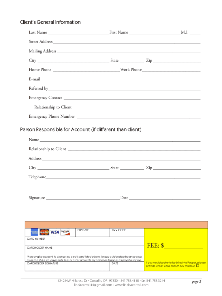 Fillable Online Mary Cipriani, Owner/Director/Marriage and Family Therapist Fax Email Print ...