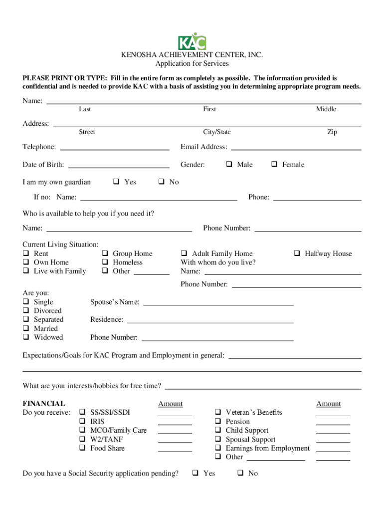 Fillable Online Application for Summer Youth Employment Services ...