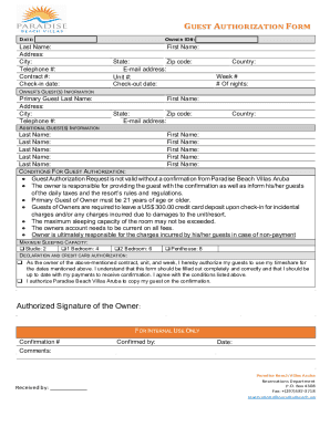 Fillable Online Guest Authorization Fax Email Print - pdfFiller
