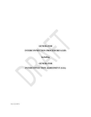 Fillable Online GENERATOR INTERCONNECTION PROCEDURES (GIP) ... Fax Email Print - pdfFiller