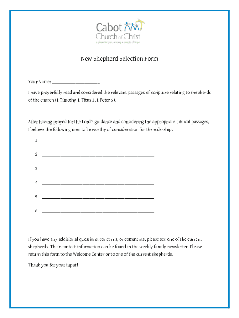 Fillable Online Lesson 8: Who's In Charge Of The Church? (1 Timothy 3: ... Fax Email Print ...