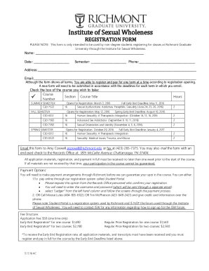 Fillable Online Institute of Sexual Wholeness - REGISTRATION FORM Fax ...