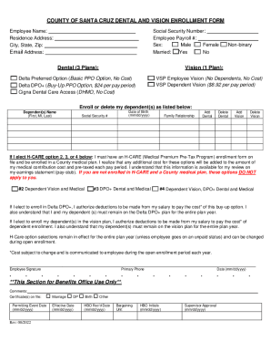 Fillable Online Updated Dental and Vision Enrollment Form.pdf Fax Email ...