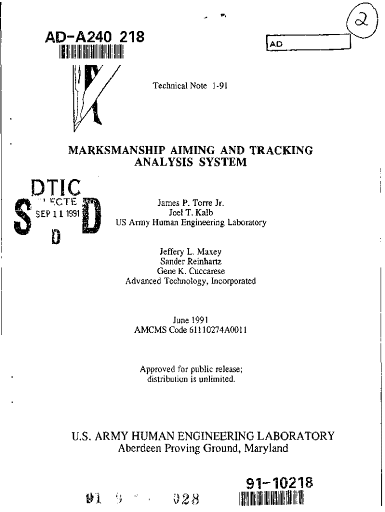 Fillable Online Marksmanship Aiming and Tracking Analysis System ...