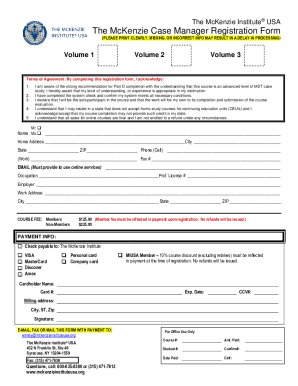 Fillable Online Mckenzie assessment form pdf Fax Email Print - pdfFiller