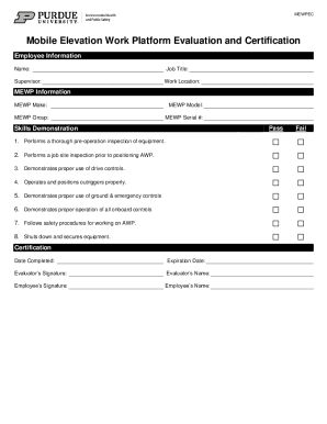 Fillable Online mewp-pre-use-inspection-checklist.docx Fax Email Print ...