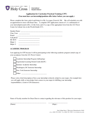 Fillable Online CPT Sample Letter from Employer Fax Email Print - pdfFiller