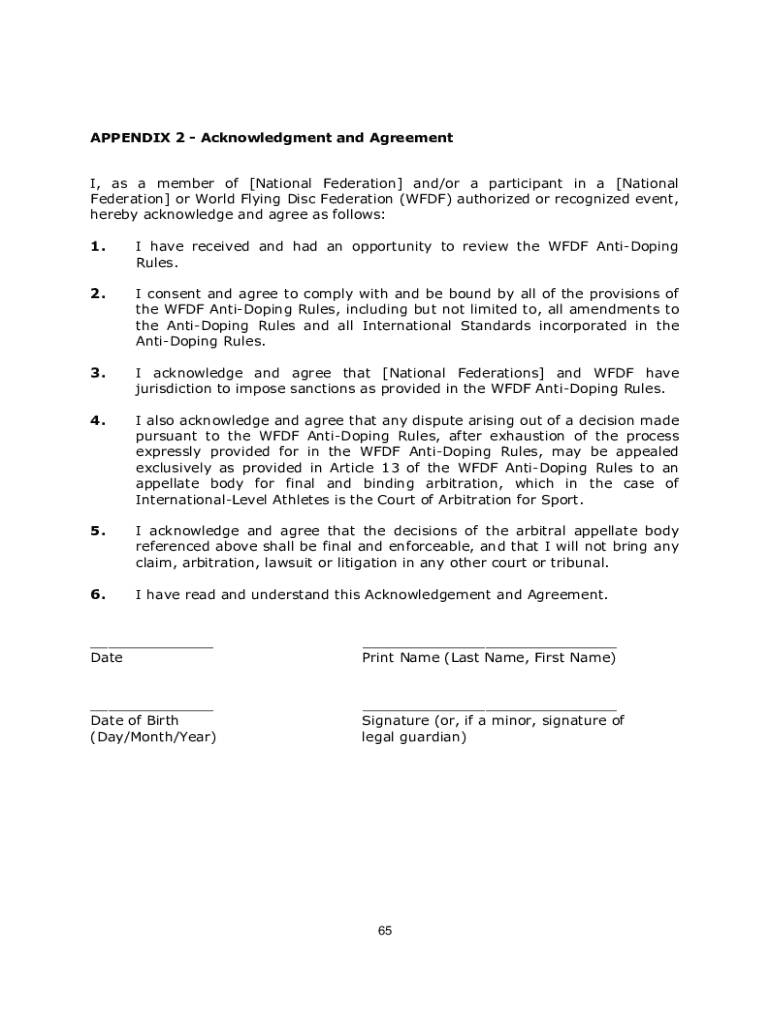 Fillable Online New WFDF Rules Appendix released and in effect from ... Fax Email Print - pdfFiller