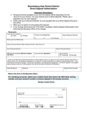 Fillable Online Payroll Authorization for Direct Deposit of Wages Fax Email Print - pdfFiller