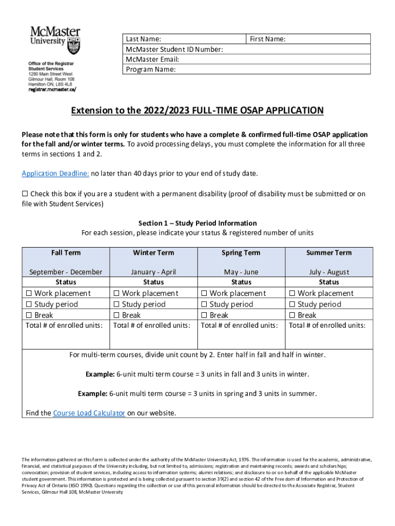 Fillable Online 2122-OSAP-change-request-form-July.pdf - Last Name Fax Email Print - pdfFiller