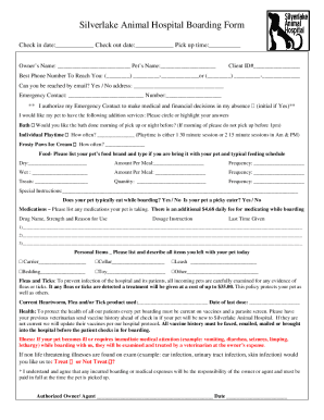 Fillable Online Boarding Check In sheet2.doc Fax Email Print - pdfFiller